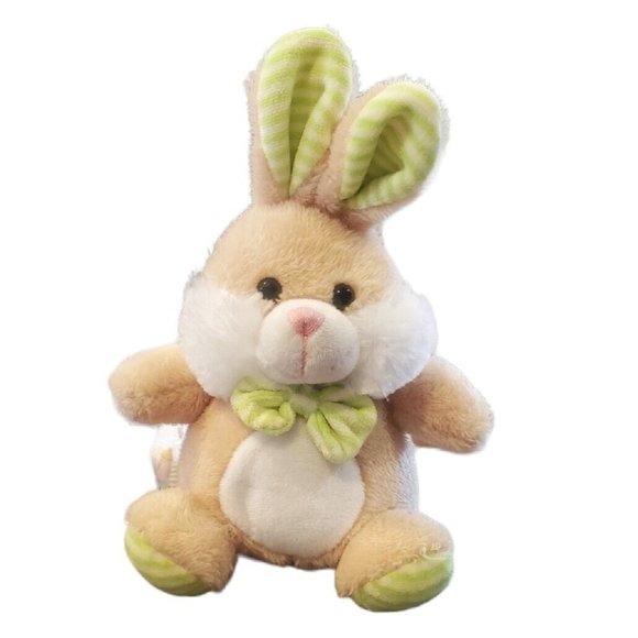 Kellytoy | Toys | Kellytoy Fluffy Green Stripes Rabbit Bunny Bowtie ...